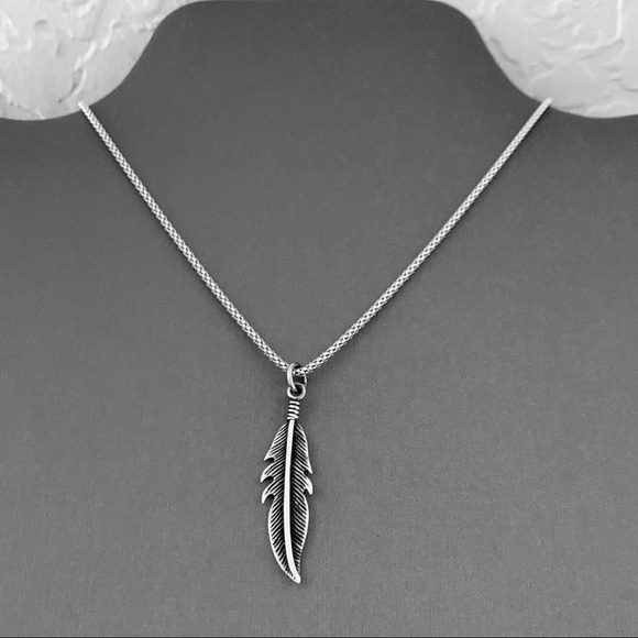Jewelry | Sterling Silver Eagle Feather Necklace Bird Necklaces Angel Wings Spirit | Poshmark